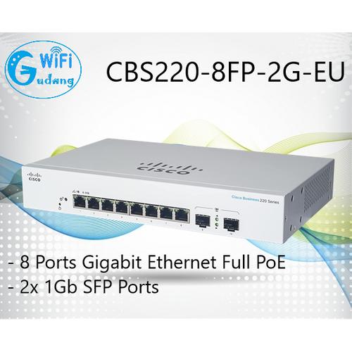Jual Cisco CBS220-8FP-2G-EU Smart Switch / cisco cbs220-8fp-2g-eu ...