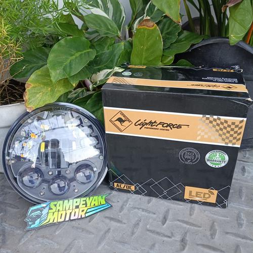 Jual Lampu Depan Bulat LED Daymaker 16 19 Mata 5.75 7 Inch Light Force ...