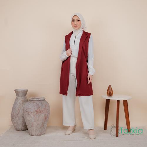 Promo Outerwear Olivia Vest Maroon Polos Scuba Tazkia Hijab Store - Kota Bandung - Tazkia Hijab ...