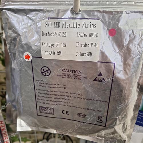 Jual 142 led smd strip flexible strips merah 5m 5meter 5 meter 3528 ...