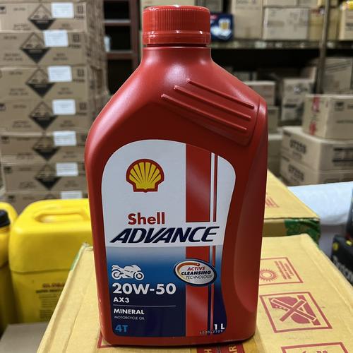 Jual Oli Motor Bebek Shell Advance 4T AX3 20W-50 1 Liter Asli Original ...