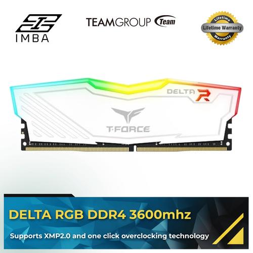 Promo Team Delta RGB 16GB (8X2) DDR4 3600MHz White [RAM] Cicil 0% 3x ...