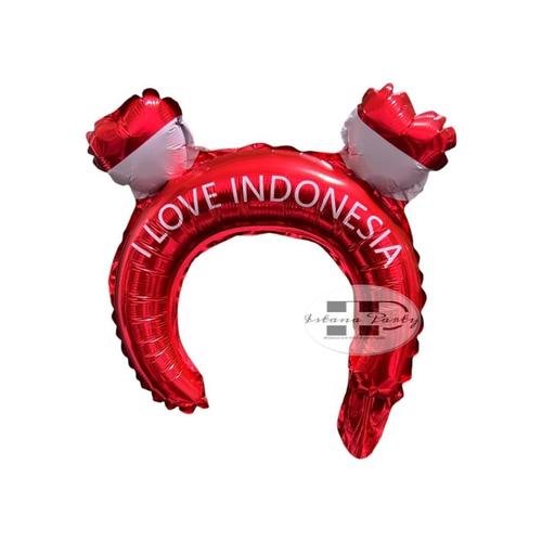Jual Balon Foil bando MERAH PUTIH / Headband Balloon / balon DIRGAHAYU ...