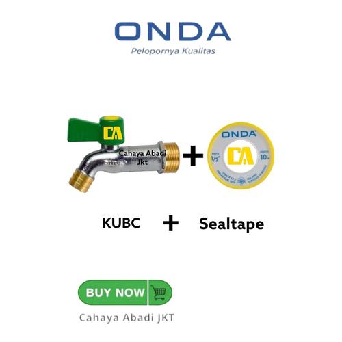 Jual ONDA Kran Air Tembok / Taman KUBC 1/2” + sealtape onda - Jakarta ...