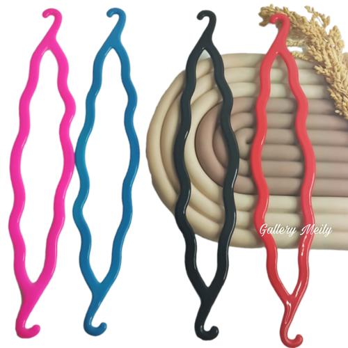 Jual Kunciran Rambut Sanggul Hairdini Ikat Rambut Wanita - pink ...