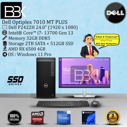 Jual PC DELL Optiplex 7010 MT PLUS i7-13700 32GB 2TB+512GB VGA 4GB W11P ...