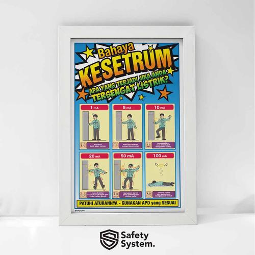 Jual Poster K3 Safety Bahaya dan Keselamatan Efek Sengatan Listrik ...