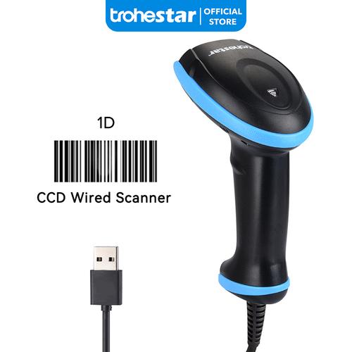 Jual Trohestar Wired Barcode Scanner Pemindai Kode Batang Berkabel 1D ...