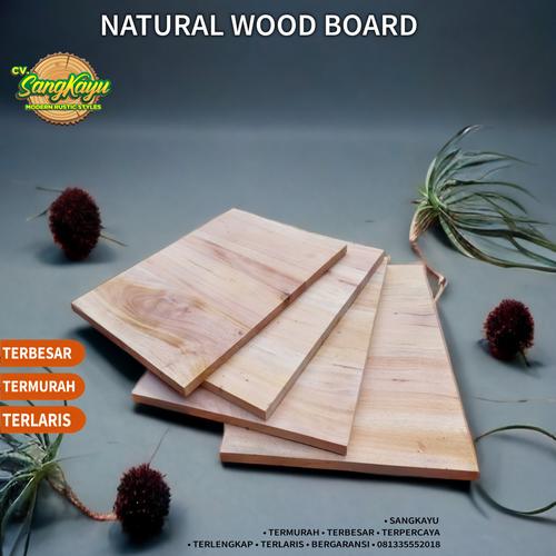 Jual Wooden board scrap 45x30x1 cm papan kayu Wood tray nampan alas ...