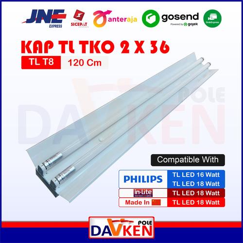 Jual Kap TKO Lampu TL 2 x 36W / 16W / 18W / Panjang 120 Cm - 18W In ...
