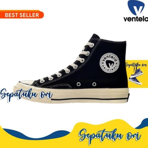 Jual Die Natural Hitam Sneakers Sepatu Bts Ventela 70S High Vantela ...