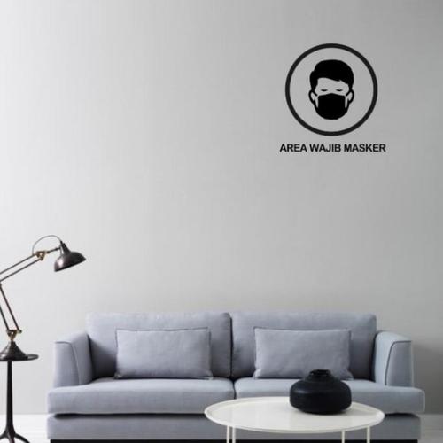 Jual Stiker Area Wajib Masker Sticker Kaca Dinding Rumah Kantor Toko ...