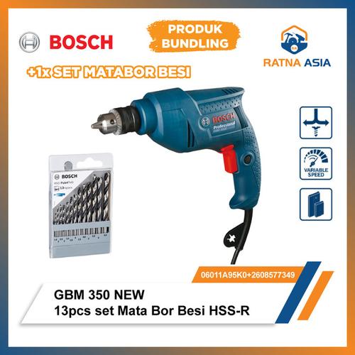 Jual Bosch GBM 350 New Mesin Bor Kayu & Besi 10mm + Mata Bor Besi Set ...