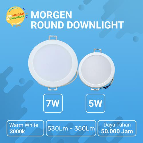 Jual Lampu Downlight Panel LED 5 dan 7 Watt Warm White Morgen Termurah ...