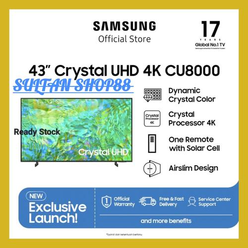 Jual SAMSUNG LED TV 43CU8000 43 INCH CRYSTAL UHD 4K SMART TV I 43CU8000 ...