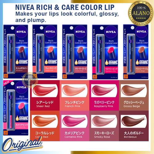 Jual Nivea Rich Care & Color Lip Original Japan - Coral Red - Jakarta ...