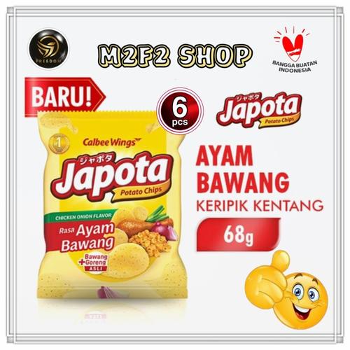 Jual Keripik Kentang Japota Potato Chips Ayam Bawang - 68 gr (Harga 6 ...