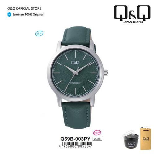 Jual Q&Q QnQ QQ Original Arloji Jam Tangan Pria Analog Kulit - Q59 Q59B ...