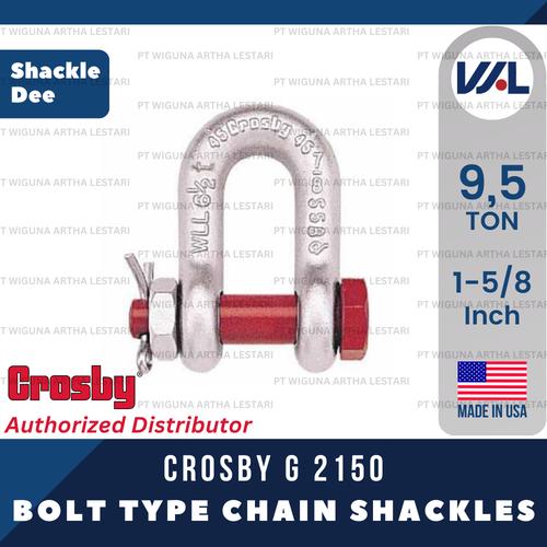 Jual Shackle G-2150 Bolt Type Chain Shackle 1-1/8" (9,5 Ton) CROSBY ...