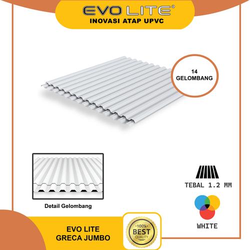Jual ATAP UPVC EVO LITE GRECA JUMBO PUTIH - 3.0 Meter - Jakarta Utara ...