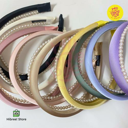 Jual Bando Bandana Satin Premium Pearl Double Band Korean Style / Perle ...