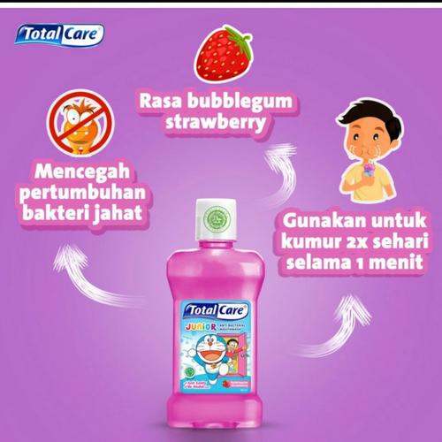 Jual Total Care Mouthwash Junior Cairan Obat Kumur Anak Rasa Strawberry ...