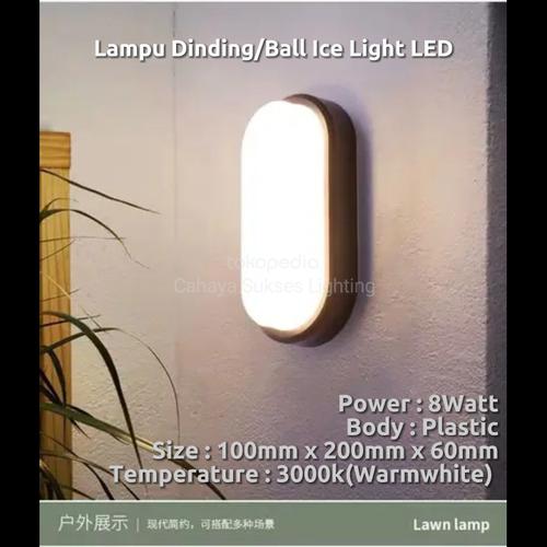 Jual Lampu Dinding Minimalis/Ball Ice Light LED 8Watt - Body Hitam ...