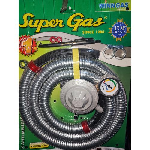 Jual Selang gas WINN GAS + regulator Super Gas 1.8m komplit - WinnGas ...