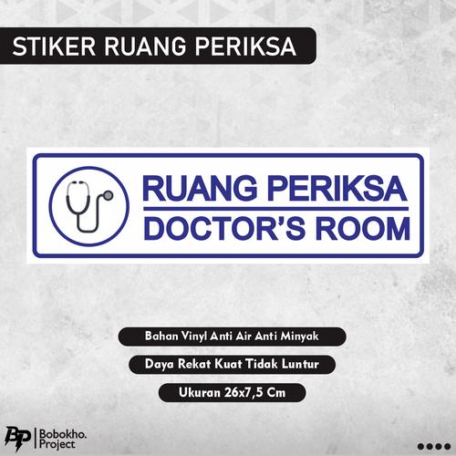 Jual Stiker Ruang periksa / ruang dokter klinik puskesmas rumah sakit ...