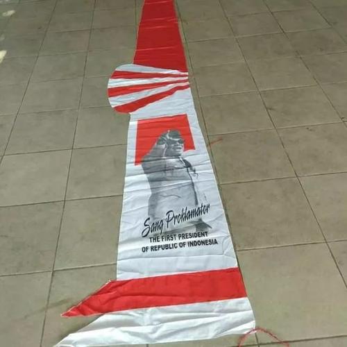 Jual grosir bendera Indonesia merah putih presiden "Soekarno ...