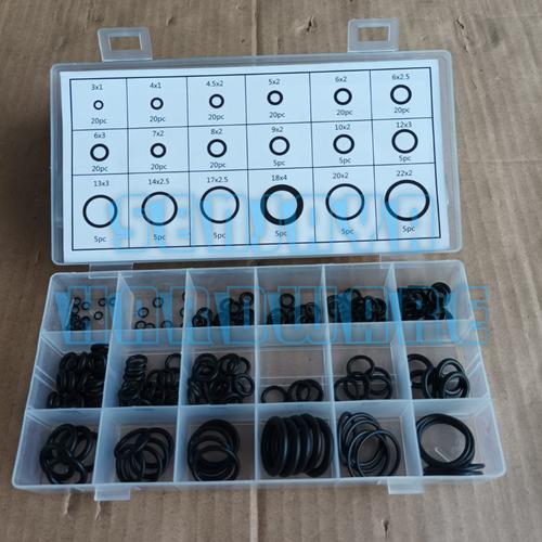 Jual Karet O ring set 1 box 225 pcs 18 type seal O ring rubber - Kota ...