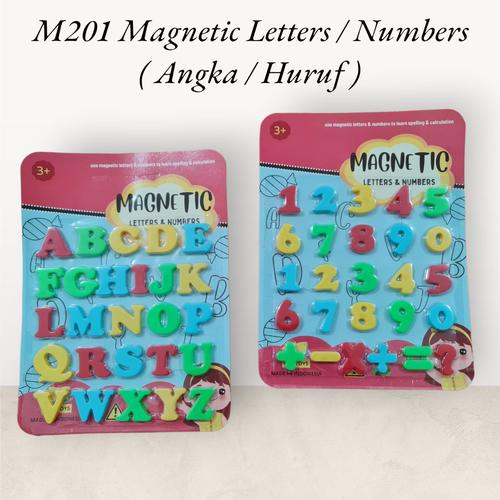Jual M201 Mainan Magnetic Letters Numbers / Magnet Huruf Angka Anak ...