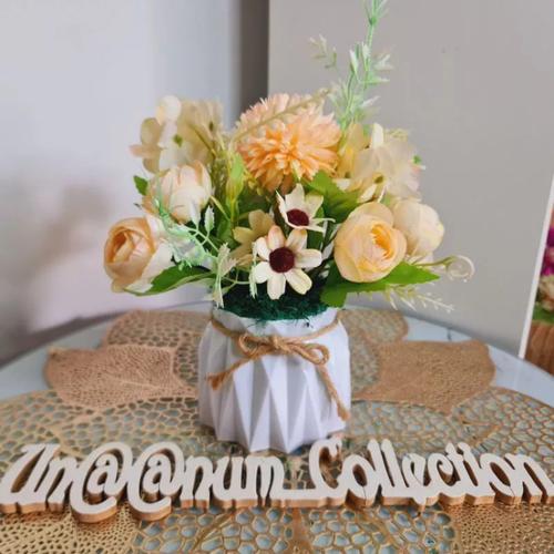 Jual Bunga Krisan Set pot artificial bunga hiasan meja tamu bunga mini ...