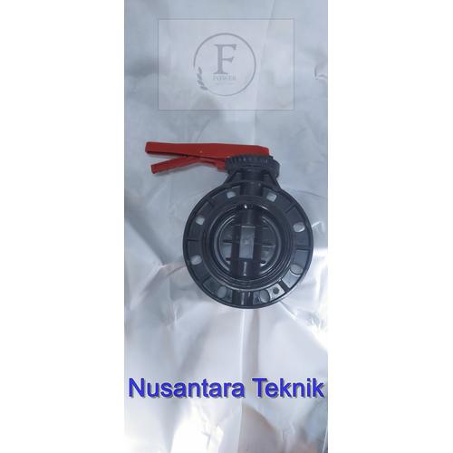Jual Butterfly Valve PVC 4 ” inch JIS 10K DN100 Lever Handle 4 inchi ...