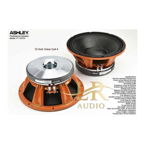 Jual Speaker Ashley 12 inch F1-12VC4 F1 12VC4 Speaker Komponen Original ...