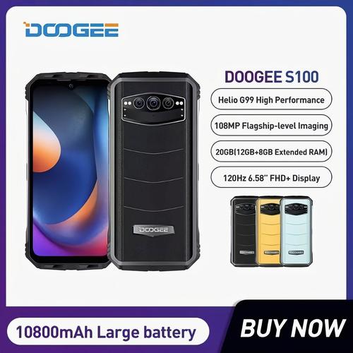 Jual DOOGEE S100 Nfc Hp Outdoor 10800mAh Battery Helio G99 FHD+ 120Hz ...