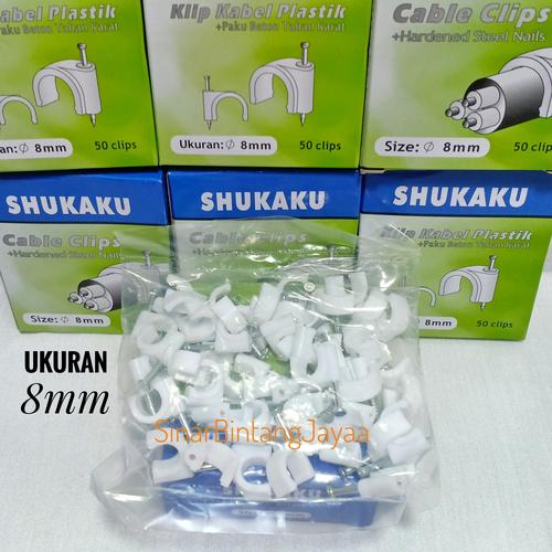 Jual SHUKAKU KLEM KABEL PAKU BETON UKURAN 7 MM 8MM / KLEM KABEL PAKU ...
