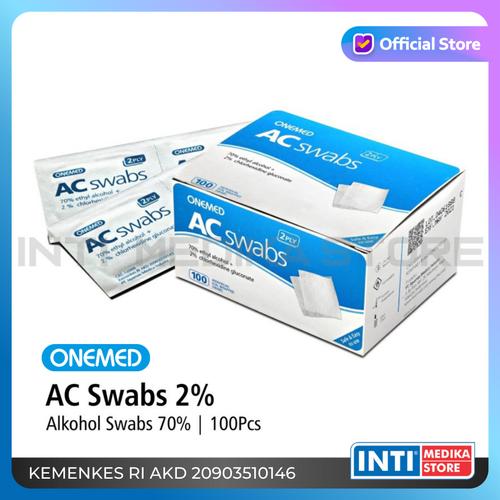 Jual ONEMED - AC Swabs 2% | Alcohol Swab | Tissue Alkohol One Med ...