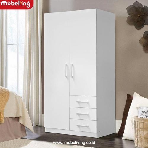 Jual Mobeliving - Furniture Lemari 2 Pintu Full Putih simple - Jakarta ...