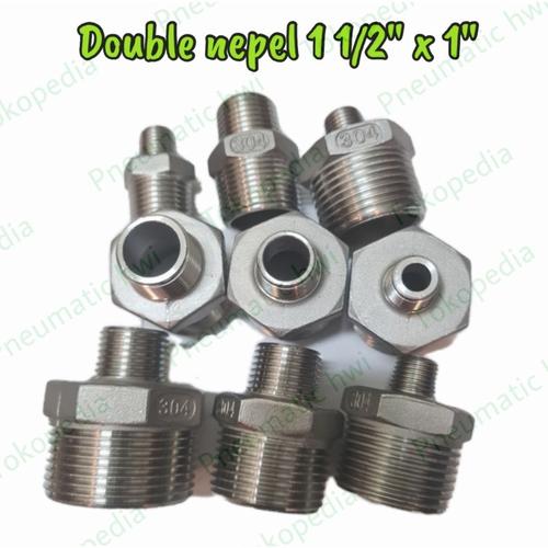 Jual Double nepel reducer 1 1/2 x 1 inch class 150 ss304 - Jakarta Barat - Pneumatic hwi | Tokopedia