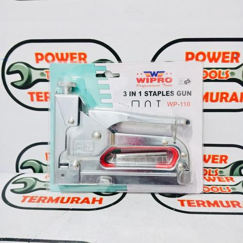Jual STAPLER GUN TACKER WIPRO WP-110 GUN TUCKER STAPLE 3 IN 1 STAPLES ...