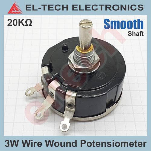 Jual 20K 20 K ohm 3W Wire Wound Potentiometer Potensiometer Potensio ...