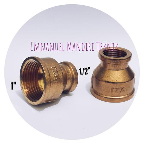Jual Socket reducer 1 x 1/2 kuningan / Sok reducer 1 x 1/2 import ...