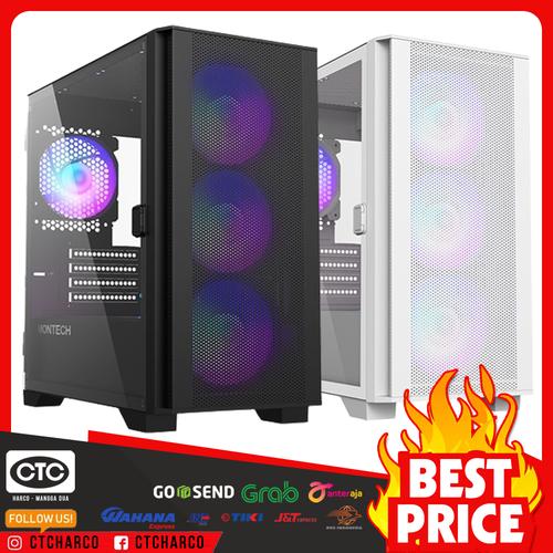Promo Casing MONTECH AIR 100 ARGB Mini Tower mATX - Hitam Cicil 0% 3x ...