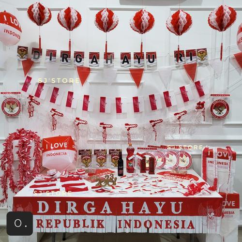Jual Dekorasi Aksesoris Merdeka 17 Agustus Banner Bendera Balon ...