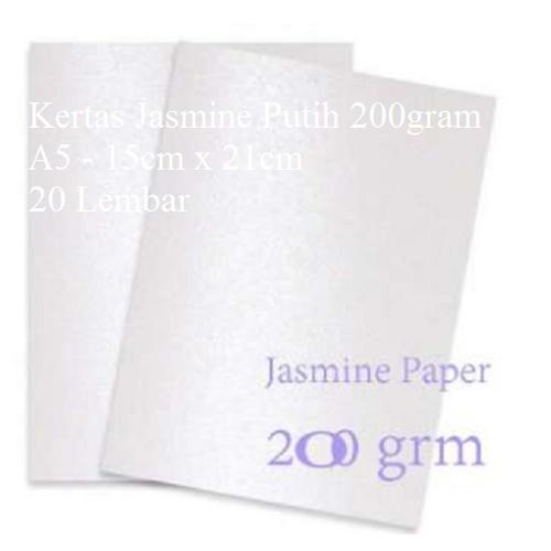 Jual Kertas Jasmine 200gram A5 Cream Muda isi 20 Lembar - Putih ...