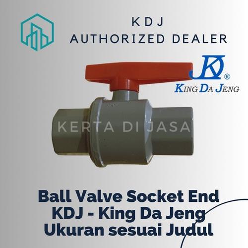 Jual Ball Valve / Stop Kran Merk KDJ Taiwan material PVC ukuran 1 1/2" - Socket End - Jakarta ...