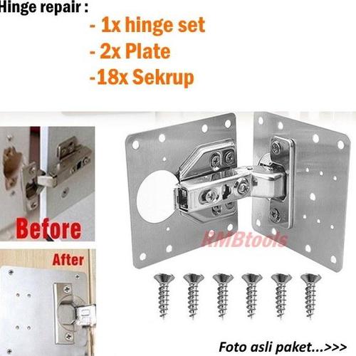 Jual Hinge Pintu Repair Cabinet Furniture Drawer Door Penyangga Engsel ...