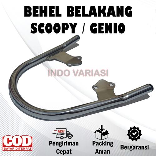 Jual Behel Begel Jok Belakang Honda Scoopy Genio Warna Chrome - Jakarta ...
