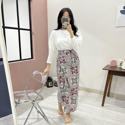 Jual Maroo - Alma Set/ Setelan Dress Wanita Putih Batik - Maxi - Set ...